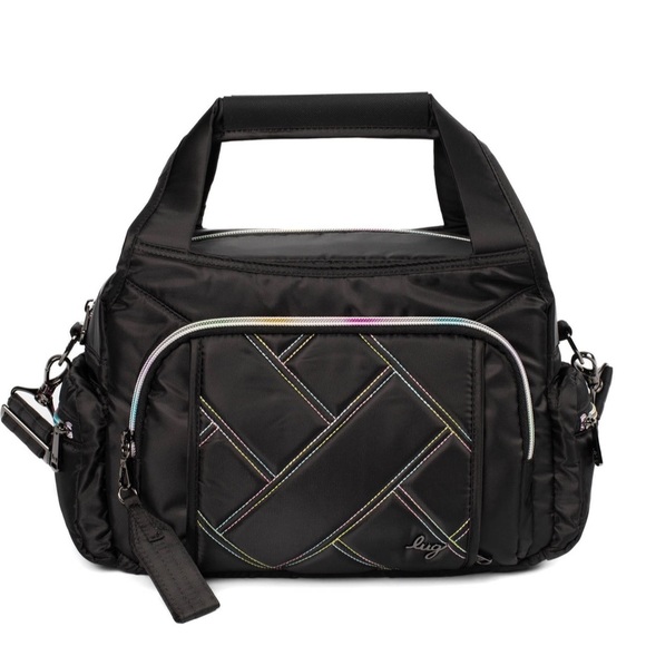 lug | Bags | Lug Rumble Satchel Crossbody Bag Black Icepop Stitch Nwt ...